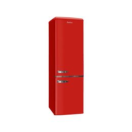 Amica KGCR 387 100 R Retro Edition Kühlgefrierkombination (E, 201,85 kWh, 1810 mm hoch, Rot)