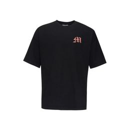 Multiply Apparel T-Shirt Herren Gr&ouml;&szlig;e L grau / hellgrau / lachs / schwarz / wei&szlig;