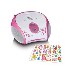 Lenco SCD-24PK kids - Portable stereo FM radio with CD player - Pink