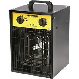 Heizgebläse Ventus 500, Strombetrieb, 5000 W, für Räume bis 100 m³, 2 Heizstufen, 1 Gebläsestufe, Thermostat, Überhitzungsschutz, IPX4