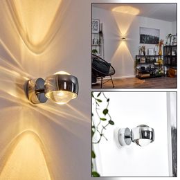 hofstein Sapri Wandleuchte Chrom, 1-flammig
