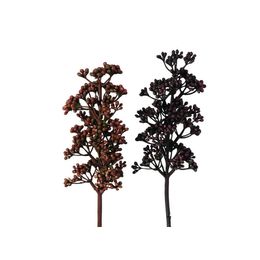 Trockenblume Alette, DELAVITA, Höhe 54 cm, Dekozweig, Akazie, 2er Set, braun