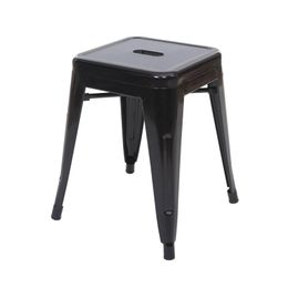 Hocker MCW-A73, Metallhocker Sitzhocker, Metall Industriedesign stapelbar ~ schwarz