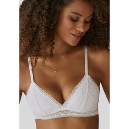 s.Oliver Bralette 'Clarissse' weiß Gr. 44 für Damen. Ohne Bügel. Sehr Schmal