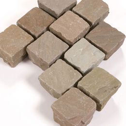 Seltra Natursteine Pflastersteine BOLERO Sandstein beige-sand-grau-braun, 10x10x8 cm