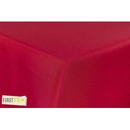 First-Tex Tischdecke, First-Tex Gartentischdecke uni 140 cm rund in rot mit gerader Saumkante
