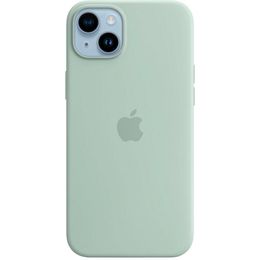 Apple Handyhülle iPhone 14 Plus Silicone MagSafe 17 cm (6,7 Zoll), grün