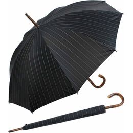 Doppler® Langregenschirm Manufaktur Herrenschirm mit Kastanienstock und Griff