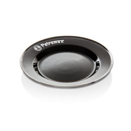 Petromax Geschirr-Set, Stahl emailliert, Emaille Teller Ø 22 cm schwarz - Camping Geschirr