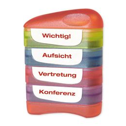 TimeTEX Stempel Siebdruck-Stempel "Perpetuum" 4 in 1, "Wichtig"