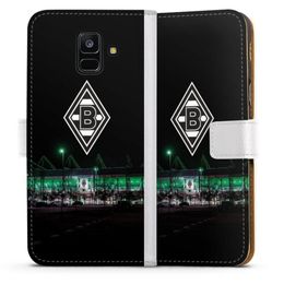 DeinDesign Handyhülle Borussia Mönchengladbach Offizielles Lizenzprodukt Stadion, Samsung Galaxy A6 (2018) Hülle Handy Flip Case Wallet Cover, weiß