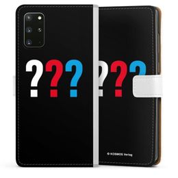 DeinDesign Handyhülle Die drei ??? Logo Offizielles Lizenzprodukt Drei Fragezeichen Logo, Samsung Galaxy S20 Plus Hülle Handy Flip Case Wallet Cover