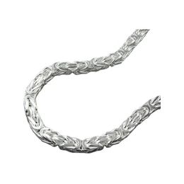Gallay Silberkette ca.4mm Königskette vierkant glänzend Silber 925 70cm (1-tlg)