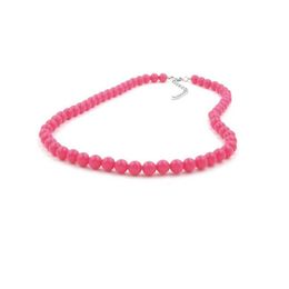 Gallay Perlenkette Kette 8mm Kunststoffperlen rosa-pink-glänzend 42cm (1-tlg)