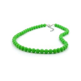 Gallay Perlenkette Kette 8mm Kunststoffperlen hellgrün-glänzend 55cm (1-tlg)