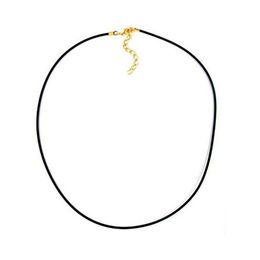 Gallay Kette ohne Anhänger 2mm Vollgummikette Naturkautschuk Verschluss goldfarbig 45cm (1-tlg)