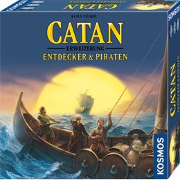 Kosmos Spiel, Erweiterung, Catan - Entdecker & Piraten 2-4 Spieler - Editon 2022, Made in Germany, bunt