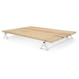 Magazin Bett Simplon - 140 cm RAL 9010 Reinweiß