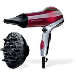 Braun Ionic-Haartrockner Braun Satin Hair 7 Color Saver, 2200 W, Colour Saver Technologie, grau|rot