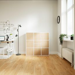 MYCS Highboard Eiche - Highboard: Schubladen in Eiche & Türen in Eiche - Hochwertige Materialien - 118 x 118 x 34 cm, Selbst designen