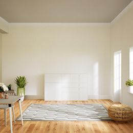 MYCS Highboard Weiß - Highboard: Schubladen in Weiß & Türen in Weiß - Hochwertige Materialien - 190 x 118 x 34 cm, Selbst designen