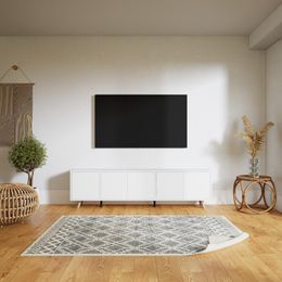 MYCS Lowboard Weiß - Designer-TV-Board: Türen in Weiß - Hochwertige Materialien - 190 x 52 x 34 cm, Komplett anpassbar