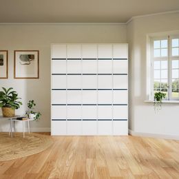 MYCS Aktenregal Weiß - Flexibles Büroregal: Türen in Weiß - Hochwertige Materialien - 195 x 233 x 47 cm, konfigurierbar