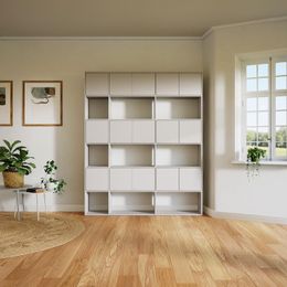MYCS Aktenregal Hellgrau - Flexibles Büroregal: Türen in Hellgrau - Hochwertige Materialien - 190 x 233 x 34 cm, konfigurierbar