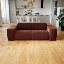 MYCS Sofa 2-Sitzer Samt Altrosa Samt - Elegantes, gemütliches 2-Sitzer Sofa: Hochwertige Qualität, einzigartiges Design - 216 x 72 x 107 cm, konfigurierbar