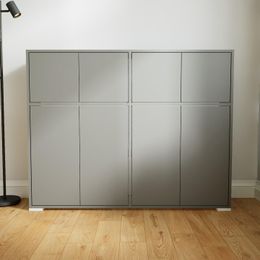 MYCS Highboard Grau - Elegantes Highboard: Türen in Grau - Hochwertige Materialien - 151 x 119 x 34 cm, Selbst designen