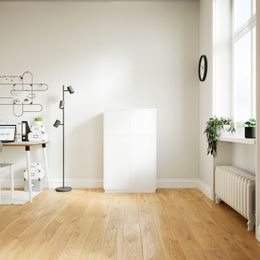 MYCS Highboard Weiß - Elegantes Highboard: Türen in Weiß - Hochwertige Materialien - 77 x 123 x 34 cm, Selbst designen
