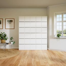 MYCS Aktenregal Weiß - Flexibles Büroregal: Türen in Weiß - Hochwertige Materialien - 195 x 233 x 47 cm, konfigurierbar