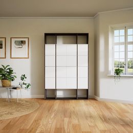 MYCS Aktenregal Weiß - Flexibles Büroregal: Türen in Weiß - Hochwertige Materialien - 154 x 233 x 34 cm, konfigurierbar