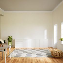 MYCS Sideboard Weiß - Sideboard: Schubladen in Weiß & Türen in Weiß - Hochwertige Materialien - 300 x 79 x 34 cm, konfigurierbar