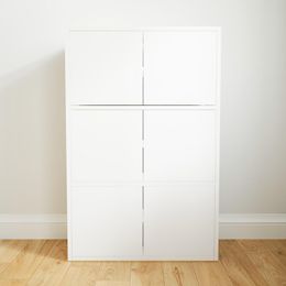 MYCS Highboard Weiß - Elegantes Highboard: Türen in Weiß - Hochwertige Materialien - 77 x 118 x 34 cm, Selbst designen