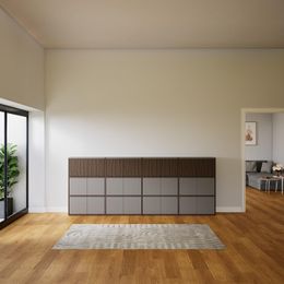 MYCS Highboard Grau - Elegantes Highboard: Türen in Grau - Hochwertige Materialien - 300 x 118 x 34 cm, Selbst designen