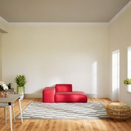 MYCS Sofa Samt Korallenrot - Moderne Designer-Couch: Hochwertige Qualität, einzigartiges Design - 182 x 72 x 107 cm, Komplett anpassbar