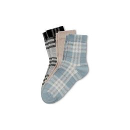 Tchibo 3 Paar Socken - Blau/Meliert - Gr.: 35-38