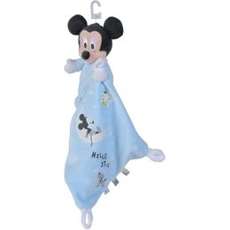 Simba Schmusetuch Disney Mickey Glow in the dark, Starry Night, mit leuchtenden Elementen, blau