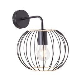 Brilliant Lampe, Silemia Wandleuchte schwarz matt, 1x A60, E27, 52W, Für LED-Leuchtmittel geeignet