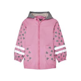 Playshoes Funktionsjacke 'Katze' Mädchen Größe 86 anthrazit / dunkelgrau / rosa / weiß