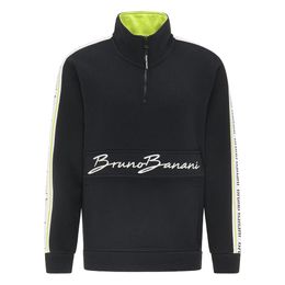 Bruno Banani Sweatshirt 'Morgan' Herren Gr&ouml;&szlig;e L schilf / schwarz / wei&szlig;