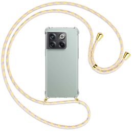 mtb more energy Handykette für OnePlus 10T 5G (6.7) [G], Umhängehülle mit Band [NC-604-G], beige|gelb|grau, gelb/grau/beige