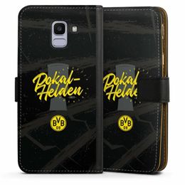 DeinDesign Handyhülle Pokalsieger, Hülle, Handy Flip Case, Wallet Cover, Handytasche Leder Borussia Dortmund Pokal BVB, schwarz