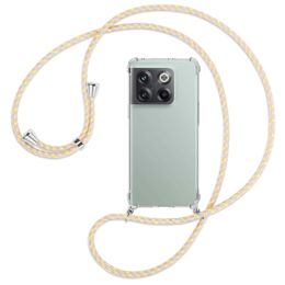 mtb more energy Handykette für OnePlus 10T 5G (6.7) [S], Umhängehülle mit Band [NC-604-S], beige|gelb|grau, gelb/grau/beige