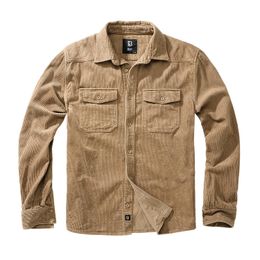 Brandit Cord Classic Shirt Long Sleeve camel, Gr&ouml;&szlig;e M