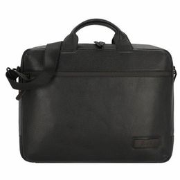 Jost Stockholm Aktentasche Leder 36 cm Laptopfach schwarz