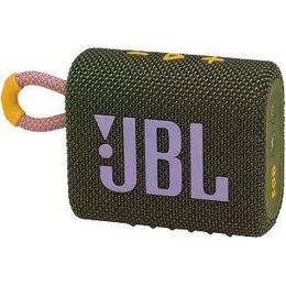 JBL GO 3 Portable-Lautsprecher (Bluetooth, 4,2 W, wasser- und staubfest), grün