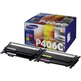 Samsung Toner CLT-P406C Original Kombi-Pack Schwarz, Cyan, Magenta, Gelb 1500 Seiten SU375A