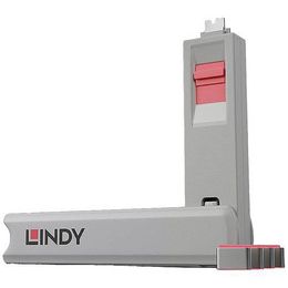 Lindy USB-C® Port Schloss Lindy 4er Set Pink inkl. 1 Schlüssel 40425